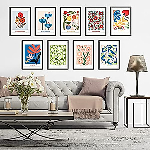 9 Pcs Flower Market Poster Print London Tokyo Copenhagen Flower Wall Art Aesthetic Flower Canvas Poster Unframed Florist Wall Decor Pictures for Wall Living Room Bathroom Decor, 8x10'' (Plant Style)