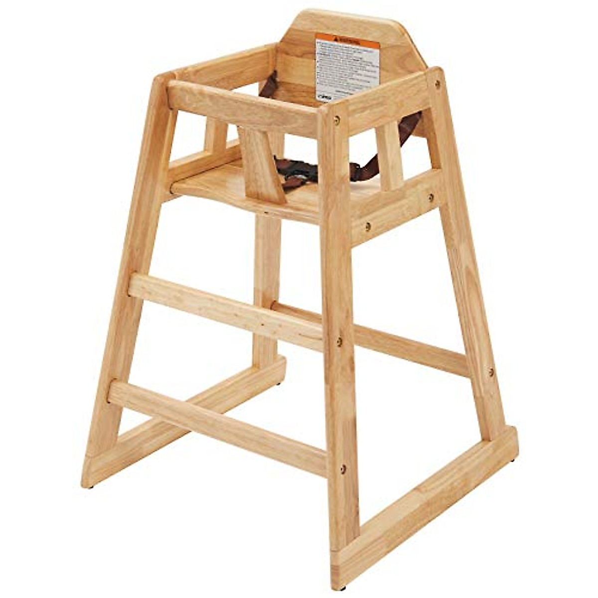 Winco Unassembled Wooden High Chair, Natural,Tan, Medium
