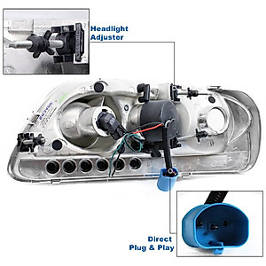 ZMAUTOPARTS LED Black Projector Headlights Headlamps For 1997-2003 Ford F-150/1997-2002 Expedition
