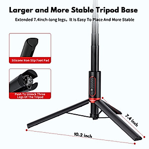 Uranzl 60" Phone Tripod & Selfie Stick Tripod with Remote,Travel &Compact Tripod for iPhone and Android,Cell Phone Tripod Compatible with iPhone 15/14/13/Android