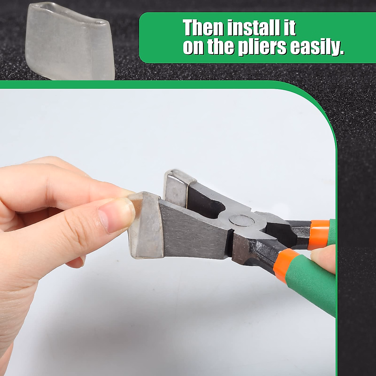 LEONTOOL 8Pcs Replacement Rubber Tips For Glass Breaking Pliers Flat Jaws Tips Key Fob Hardware 1 Inch Key Fob Pliers Attach Rubber Tips Stained Glass Supplies for Hardware Install Labor Day Gifts