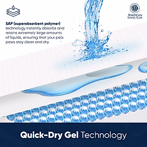 American Kennel Club Scented Puppy Training Pads with Ultra Absorbent Quick Dry Gel – 22 x 22 Puppy Pads - Fresh Scented - Pack of 50