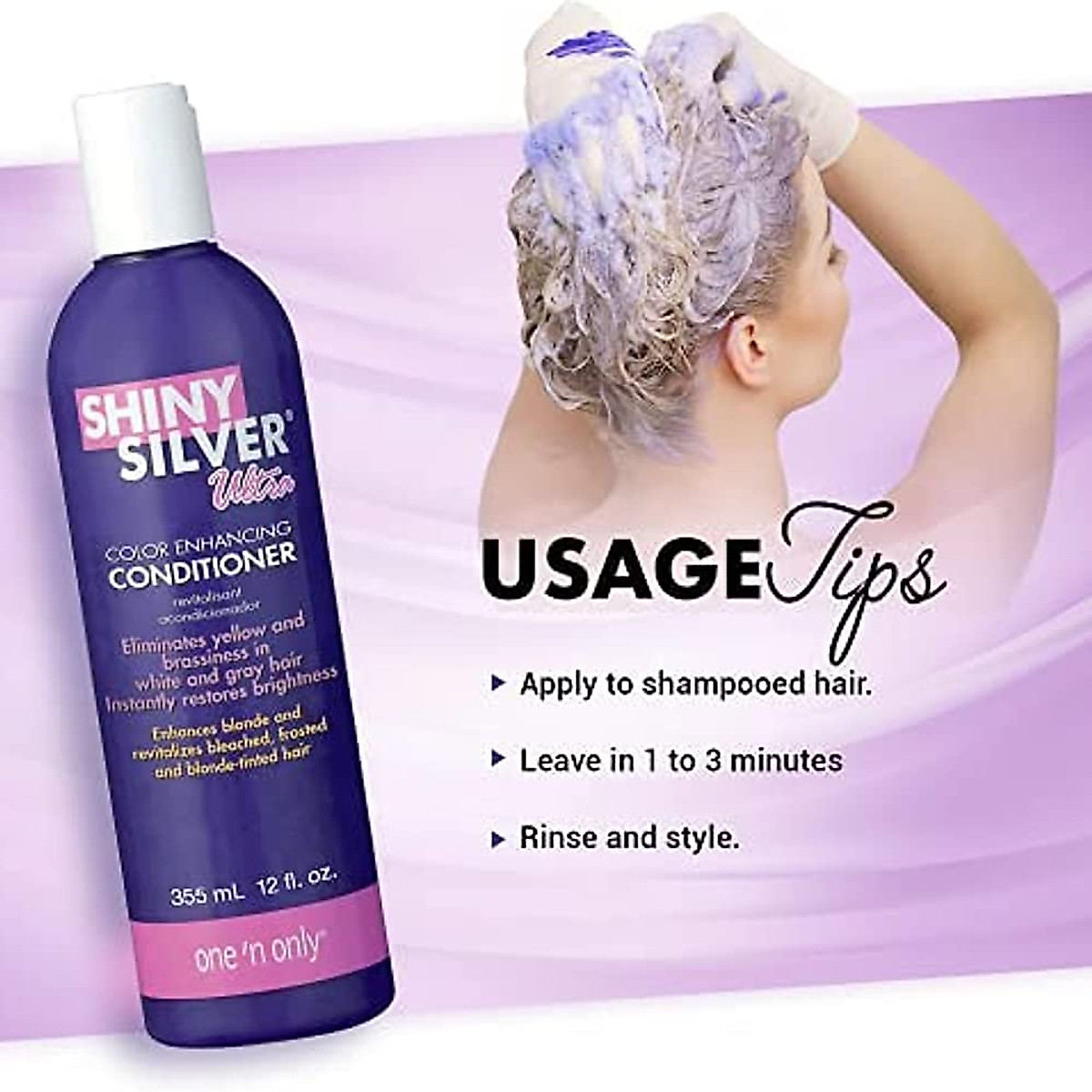 one 'n only Shiny Silver Ultra Color-Enhancing Conditioner, 12 fl. oz