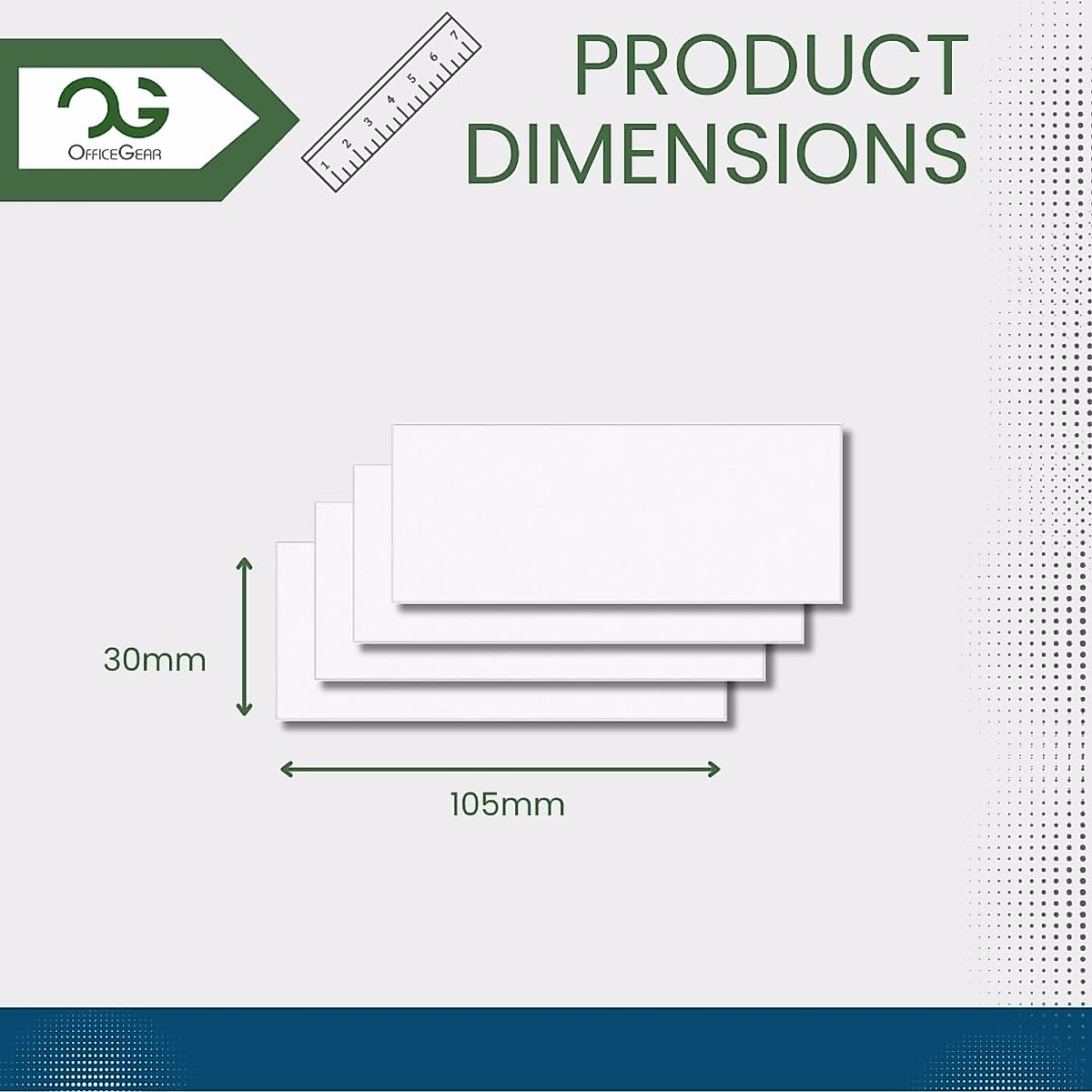OfficeGear Shelf Edge Barcode Price Ticket Labels 18-up [25 Sheets - 450 Pack] 30x105mm Custom Printable A4 Card Micro Perforated Non-Adhesive Merchandise Tag with Free Downloadable Design Template