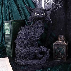 Nemesis Now Salem Witch Familiar Black Cat Figurine 32.5cm, Resin, Black, Witch's Familiar Figurine, Black Cat Ornament, Witchcraft Decor, Cast in The Finest Resin, Expertly Hand-Painted