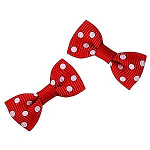 Mini Bows for Crafts,Ribbon Gift Bows for Gift Wrapping,Gift Bag,Holiday Cards,Xmas Crafts,Wedding Invitation Card & Party Favor-20pc 1.5" Red Bow Tie for Holiday Present Decorations