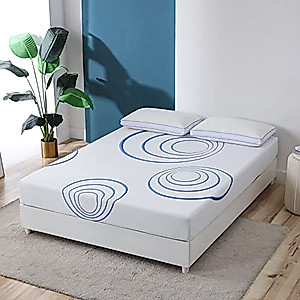 IULULU Full Mattress, 8 Inch Memory Foam Mattresses in a Box Medium Feeling, Bamboo Charcoal Gel Infused Bed in a Box with Fabric Cover, Made in USA, CertiPUR-US Certified, White,JI-SOFT-8F