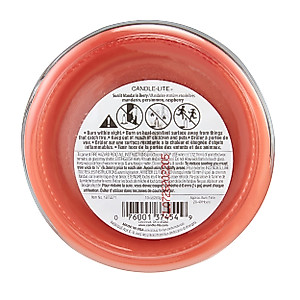 Candle-lite Scented Sunlit Mandarin Berry Fragrance, One 10oz. 3-Wick Aromatherapy Candle with 20-40 Hours of Burn Time, Orange Color, 10 oz