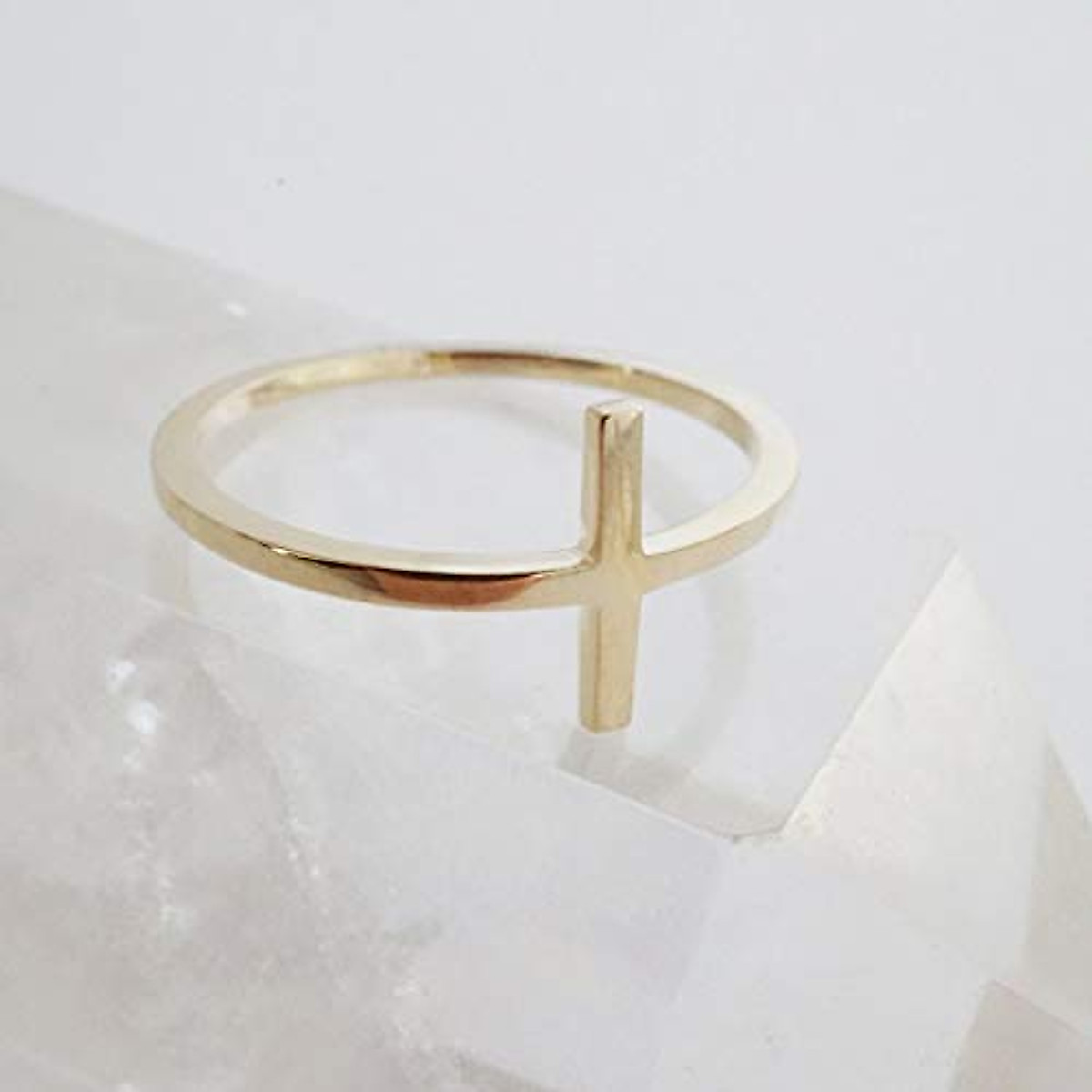Honeycat Petite T-Bar Bar in Gold, Rose Gold, or Silver | Minimalist, Delicate Jewelry (Gold, 7)