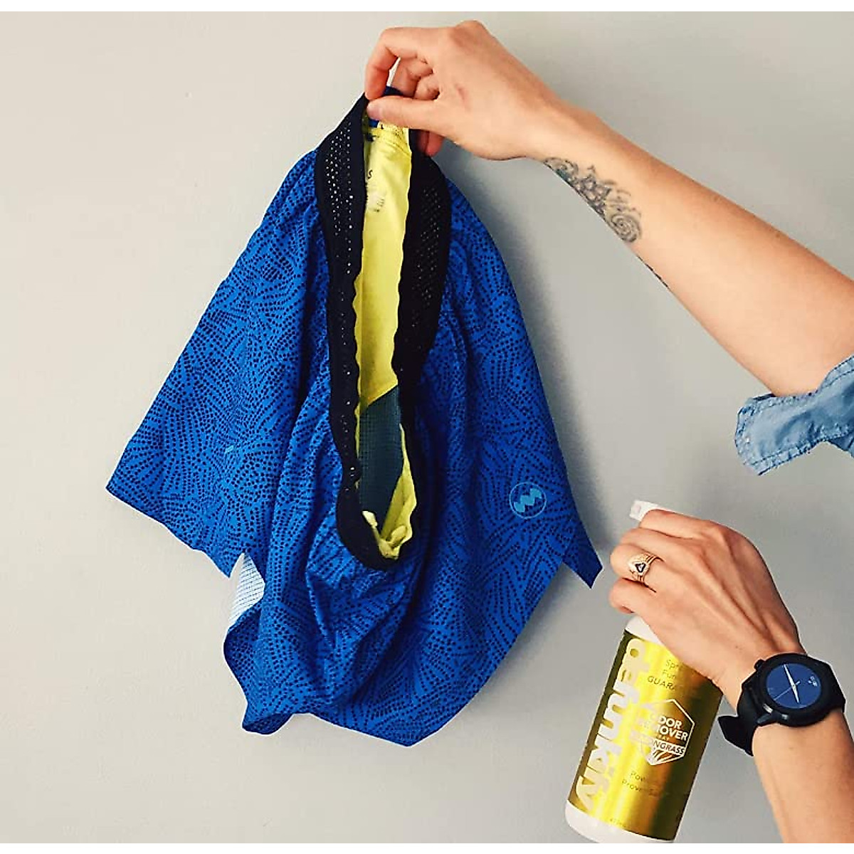 Odor Remover Spray, 16oz (2-Pack). 'Fresh Air' Essential Oil Odor Eliminator for Strong Odors on Fabric, Shoes, Activewear. 'ProvenSafe' Deodorizer for Pets, Kids & Sensitive Gear w/Ionic Silver