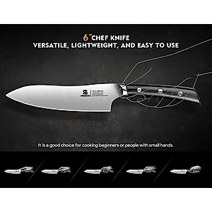 Piklohas Kitchen Knife Set, 3 Piece German High Carbon Stainless Steel Professional Chef Knife, Nakiri Knife, Bird Knife, Razor Sharp Cutting Knife With Forged Ergonomic Handle Elegant Gift Box