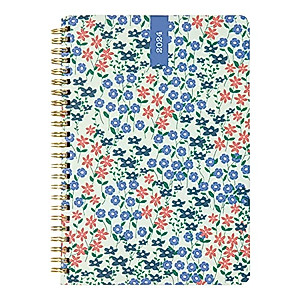 Letts Spring Valley Weekly/Monthly Planner, 12 Months, January to December, 2024, Wiro Binding, A5 Size, 8.25" x 5.875", Multilingual, Mint (C082377-24)