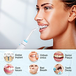 Water Flosser - Power Dental Water Flosser for Teeth & Braces Cleaning, Electric Oral Irrigator Water Flosser for Adults & Kids with 10 Pressures & 7 Tips, 600ml Water Dental Pick Flosser for Family