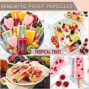 200 Pcs Natural Wooden Food Grade Craft Sticks - Ice Cream Stick - Popsicle - 4.5 inch Length - Suit Crafting, Stirring, Paddle, Waxing, Small Ice Pop Stick for DIY Kids Popcicle - Apremont