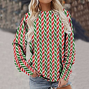 Christmas Sweatshirts For Men Funny Top Holiday Pullover 3D Printed Graphic Sweatshirts Crewneck Long Sleeve