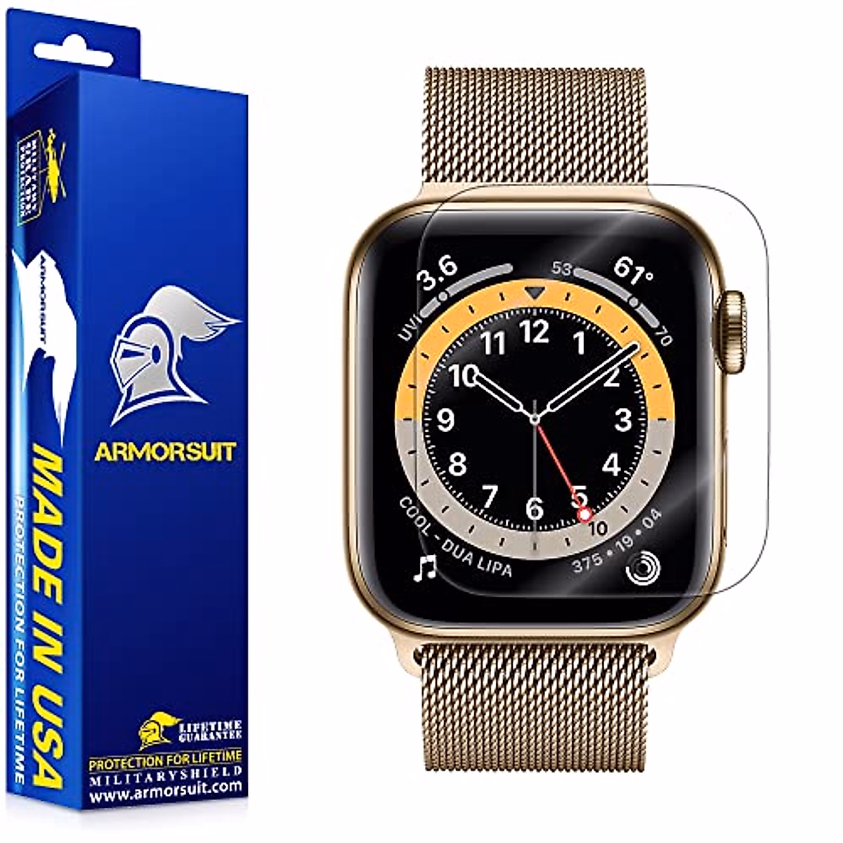 ArmorSuit [6 Pack] MilitaryShield Screen Protector Designed for Apple Watch Series 7 45mm & Series 6/SE/5/4 44mm Max Coverage Anti-Bubble HD Clear Film