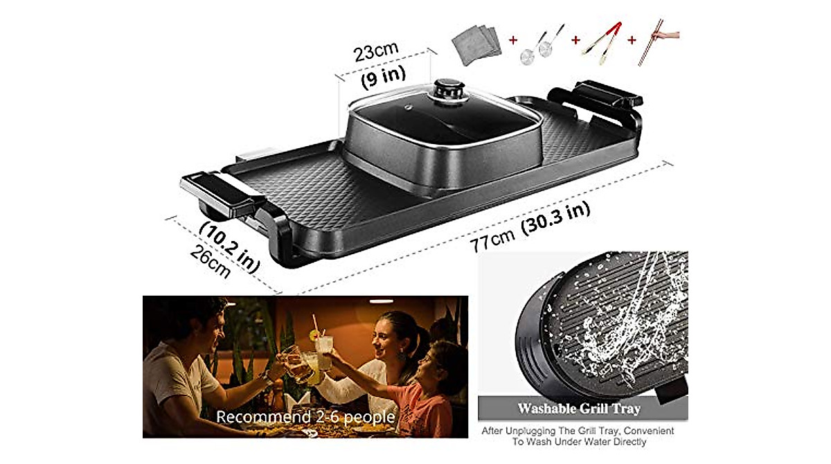 Soup N Grill V2 Hotpot & Grill Combo - Indoor Korean BBQ & Shabu Shabu