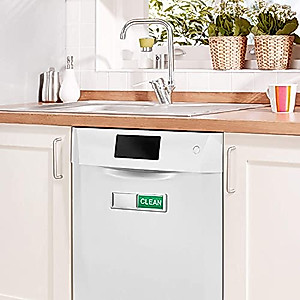 Dishwasher Magnet Clean Dirty Sign Shutter Only Changes When You Push It Non-Scratching Strong Magnet or 3M Adhesive Options Indicator Tells Whether Dishes are Clean or Dirty (Modern Silver)