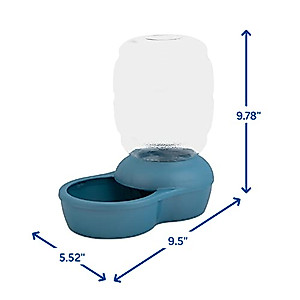 Petmate Replendish Gravity Waterer Cat and Dog Water Dispenser 0.5 GAL, Blue