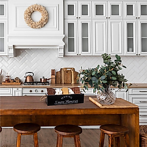 S’mores Station Wooden Box S’mores Bar Carrier with Durable Handles Smores Caddy with Marshmallow Sticks, Farmhouse Decor, Rustic Smores Kit - Great for Parties, Entertaining, Camping (Black)