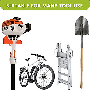 Fixirons Garage Organizer Grass Trimmer Rack Heavy Duty Weed Eater Hanger Trimmer Hanger Garden Power Tool Hanger for Grass Trimmer, Hedge Trimmer, Garage Trimmer Garden Tools