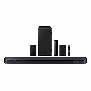 SAMSUNG HW-Q910C 9.1.2ch Soundbar w/ Wireless Dolby Audio, Rear Speaker Included, Q-Symphony, SpaceFit Sound Pro, Adaptive Sound, Game Mode Pro, Airplay 2 with Alexa Built-In