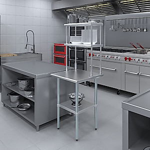 AmGood Double OverShelf Stainless Steel NSF - Many (24" Long x 12" Deep)