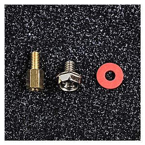 TYFZ Screw kit 30Pcs M3 Computer Golden Motherboard Riser+Silver Screws + Red Washers Strong and Sturdy (Color : White)
