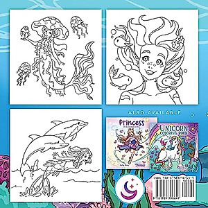Mermaid Coloring Book: For Kids Ages 4-8, 9-12 (Coloring Books for Kids)