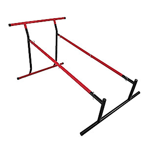 KDFJ 330LBS Pull Up Bar Free Standing Dip Station, Portable Power Tower Multi-Station for Home Gym Fitness Equipment with Storage Bag-Balck red