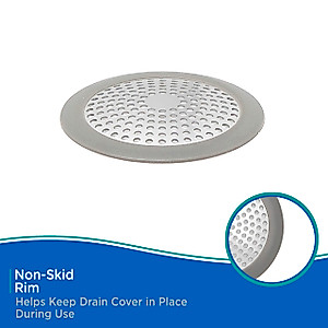 Kenney Bathtub Drain Cover, Silver