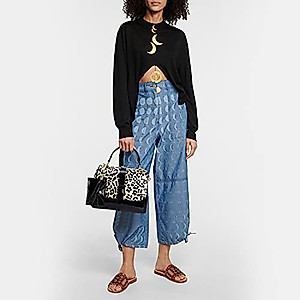 ZOCAI Women's Crossbody Satchel Handbags - PU Leather Top Handle Shoulder Bag Leopard Print Hobo Bags with Small Purse, Set of 2pcs