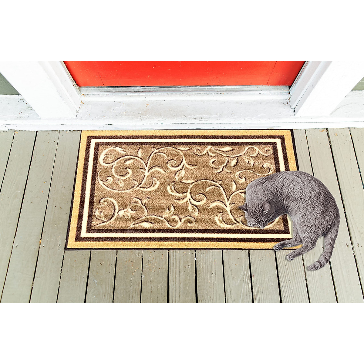 Non-Slip Rubber Back Landing Rug - Landing Mat for Bottom of Stairs - Floormat - Doormat (20" x 30") (Medium, 1999-LM)