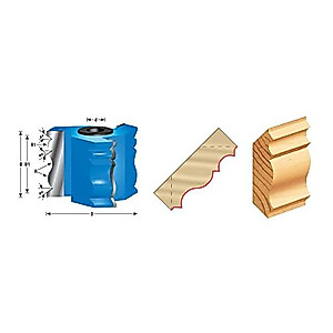 Amana Tool - 962 Carbide Tipped 3-Wing Crown Molding 3/16 Radius x 45 Deg x 2-3/4 Dia x 2-