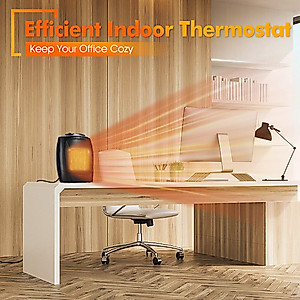 Space Heater, 1500W Ceramic Desk Space Heaters for Indoor Use, 3s Fast Heating Electric Space Heater, 3 Modes, Tip-over & Overheat Protection, Portable Small Heater for Room Office Home