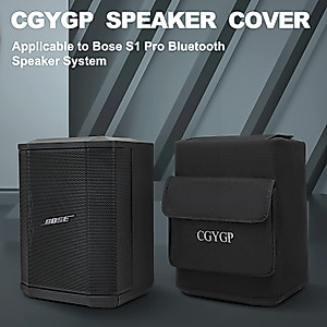 Speaker Cover Compatible for Bose S1 Pro, Slip Cover with Pocket for Portable Bluetooth Speaker System