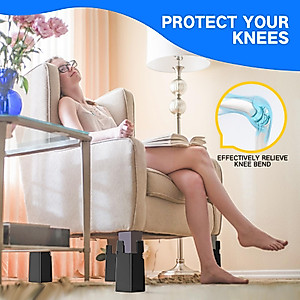 XNN Furniture Risers Adjustable Bed Risers 4 Inch with Screw Clamps, Chair Risers, Fit Small Furniture Legs Diameter from 0.8"-1.6" Table Leg Extenders, Desk Sofa Risers, Supports 20000 LBS (4 Pack)