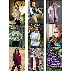 Plymouth Yarn for Knitting Encore Worsted Teal Topaz 0157, 5-Skeins (Same Dyelot, Total: 500 gr, 1000 yds), Medium Weight #4, 75% Acrylic/25% Wool Blend, Bundle with Artsiga Crafts Project Bag