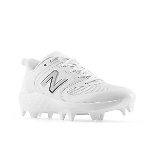 New Balance Women's Fresh Foam Velo V3 Molded Softball Shoe, White/White, 8
