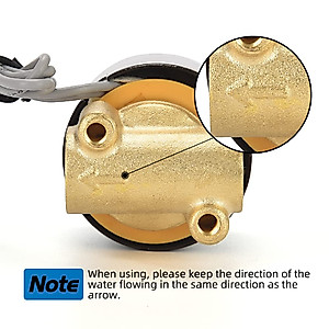 CGELE Brass Electric Solenoid Valve 12V 1/4"（inch） Pneumatic Air Valve Normally Colsed for Water Air Gas Fuel Oil