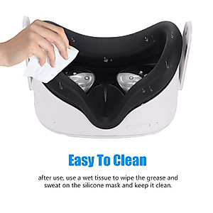 OOAVR Silicone Covers Accessories for Meta/Oculus Quest 2 Controller Grip Cover and VR Face Cover,VR Controller Gips Cover and 2Pcs VR Silicone Face Pad Replacement(Black)