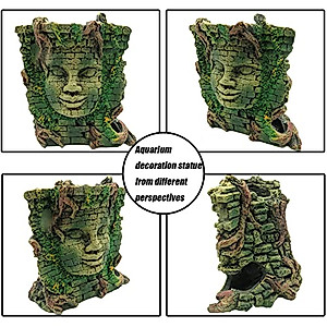 Tfwadmx Aquarium Decoration Statue Fish Tank Ancient Roman Ruins Ornament Cave Hideout for Fighting Fish, Hermit Crabs, Crayfish, SuckerFish, Guppy