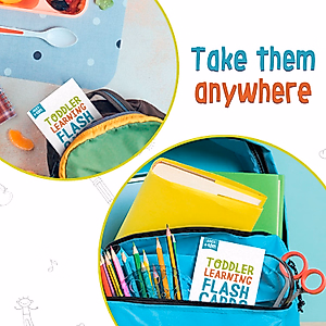 merka Toddler Flash Cards Alphabet, Double-sided Flash Cards for Toddlers 1-4 Years, Set of 64 Letters, Colors, Shapes and Numbers, Learning Toy Educational Preschool Toddler Flashcards