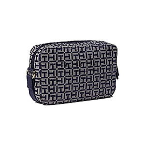 Tommy Hilfiger Gretta II Camera Crossbody Square Monogram Jacquard Stone/Navy One Size