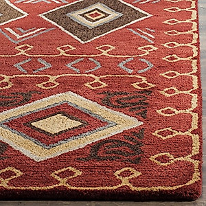 SAFAVIEH Heritage Collection 2'3" x 12' Red / Multi HG404A Handmade Traditional Oriental Premium Wool Runner Rug