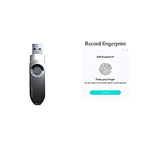 JIANGTECH USB Drive for PC and Android, Enctypted by Fingerprint, Support USB 3.0 (128GB)