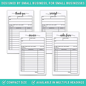 321Done Receipt Pad, Made in USA - 3.4x5.5 Handheld 2-Part Carbonless, Carbon Duplicate Copy Sales Order Form, Invoice Booklet, Cute Convenient for Small Boutique Business - 50 White/Yellow Sets