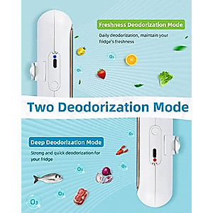 SEANCHEER Fridge Deodorizer, Mini USB-C Rechargeable Reusable Refrigerator Deodorizer, Refrigerator Odor Eliminator with Hook Lanyard for Fridge Wardrobe Shoes Cabinet