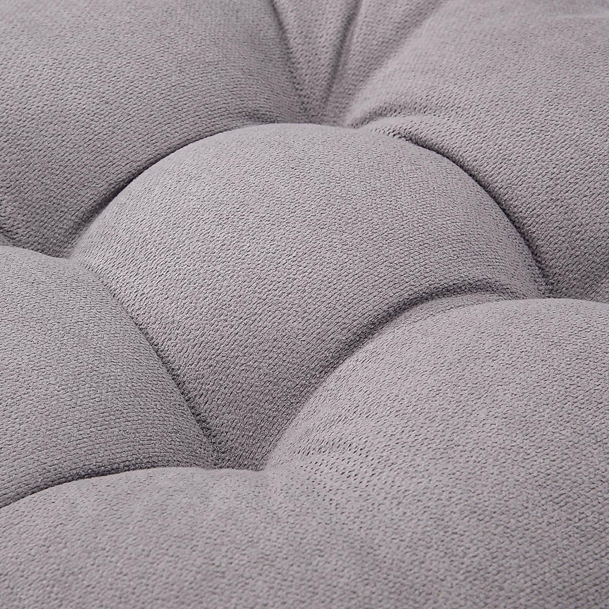 JAMPAYANG Chair Cushion, 4 Pack Chair Cushions for Dining Chairs, Chair Pads and Mat with Ties for Indoor Kitchen Seat and Desk (4 Count - 17 x 16 in, Light Grey)