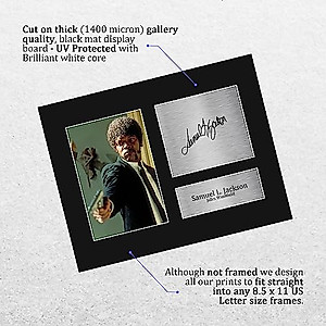 HWC Trading Samuel L Jackson Pulp Fiction Gifts Printed Signed Autograph Picture for Movie Memorabilia Fans - US Letter Size